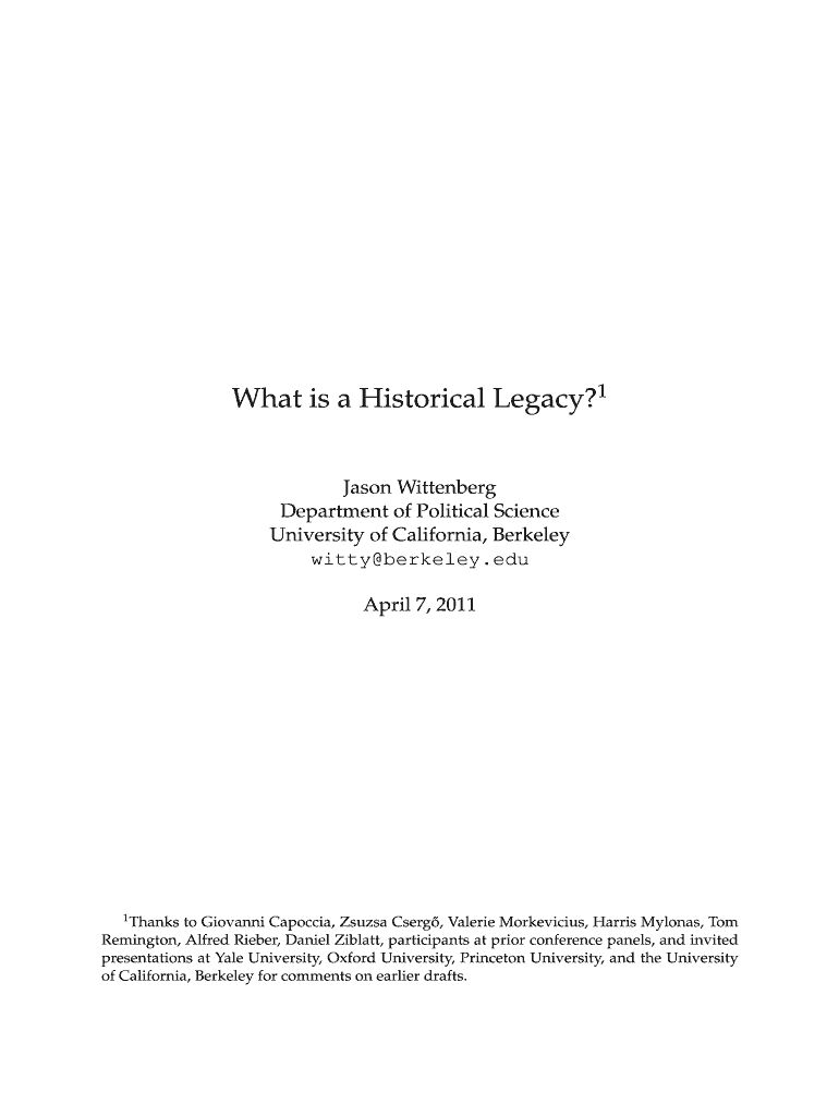 Fillable Online What is a Historical Legacy Fax Email Print - pdfFiller