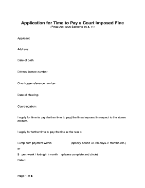 Fillable Online localcourt justice nsw gov BApplicationb for Time to ...