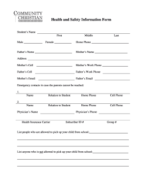 Fillable Online cca-va Health and Safety Information Form 2 - bccab ...