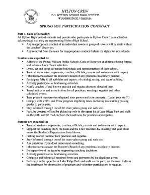 Fillable Online Prince william crew association (pwca) information ...