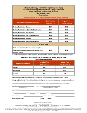 Fillable Online americanaging 2009 Amer Aging Assoc mtg registration ...