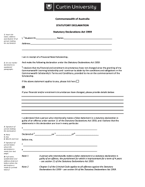 21 Printable statutory declaration commonwealth Forms and Templates ...