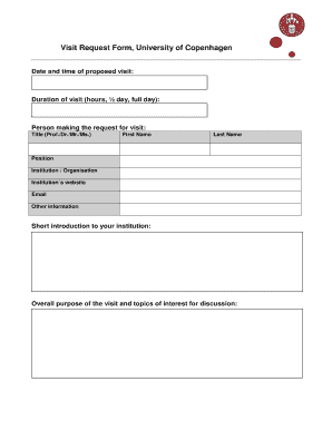 Fillable Online international ku Visit Request Form - bkub Fax Email Print - pdfFiller