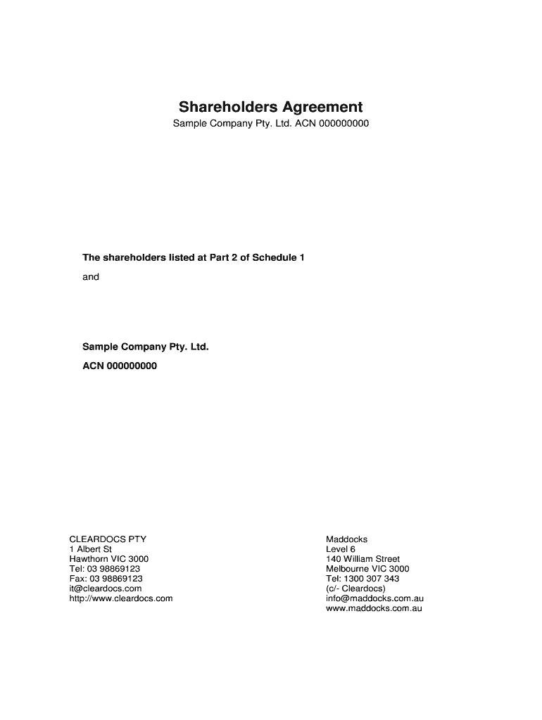 Fillable Online Sample Company Pty Fax Email Print - pdfFiller