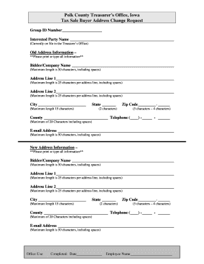 Fillable Online Polk County, Iowa Fax Email Print - pdfFiller