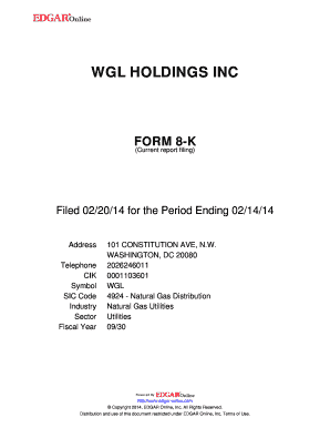 Fillable Online Wgl holdings inc form 8-k Fax Email Print - pdfFiller