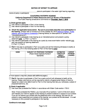 Fillable Online swrcb2 swrcb ca NOTICE OF INTENT TO APPEAR - California ...