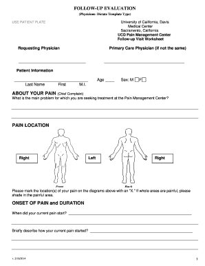 Fillable Online UCD Follow up Worksheet EMR - University of California ...