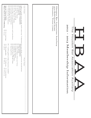 Fillable Online hba-aux 2012 - 2013 Membership Information - hba-aux ...