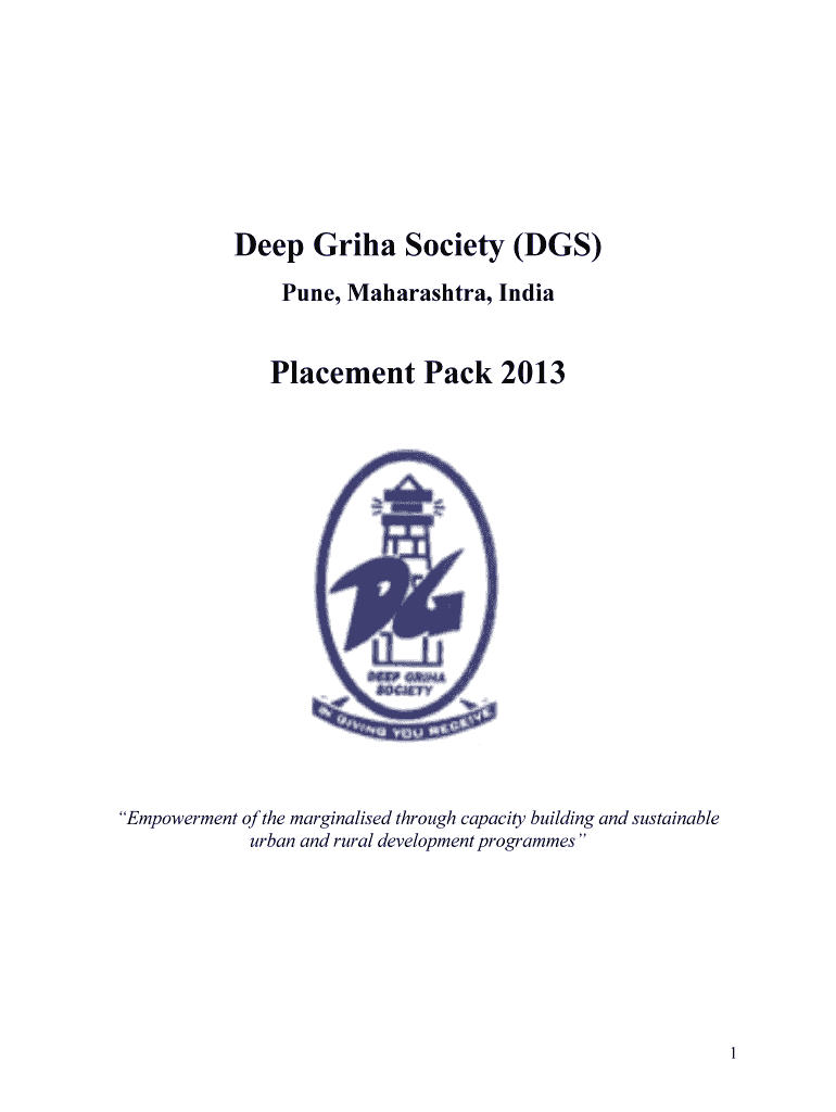 Fillable Online Deep Griha Society (DGS) Fax Email Print - pdfFiller