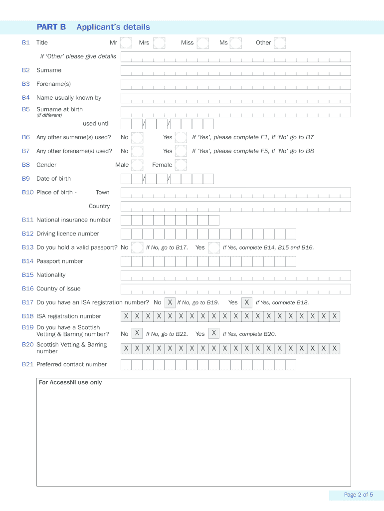 Fillable Online cgigolf Application form Standard Enhanced Disclosure ...