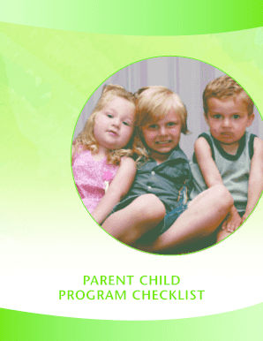 Fillable Online brightbeginningsmanitoba PARENT CHILD PROGRAM CHECKLIST ...