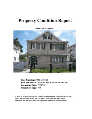 Fillable Online Property Condition Report - piprecom Fax Email Print ...