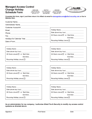 Fillable Online Managed Access Control Fax Email Print - pdfFiller
