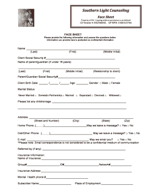 Fillable Online Face Sheetdocx Fax Email Print - pdfFiller