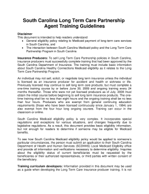 Fillable Online South Carolina Long Term Care Partnership Fax Email ...