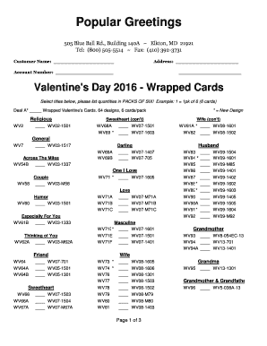 Fillable Online Wrapped Cards - Popular Greetings Fax Email Print ...