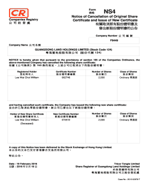 Fillable Online Form N S4 - gdlandcomhk Fax Email Print - pdfFiller