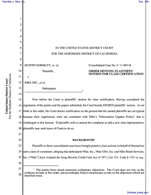 Fillable Online Motion for Final Approval - This case is no longer ...