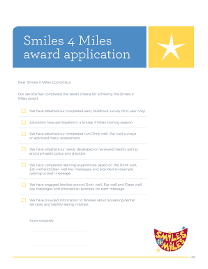 Fillable Online lhpcp org Smiles 4 Miles award application - Lower Hume ...