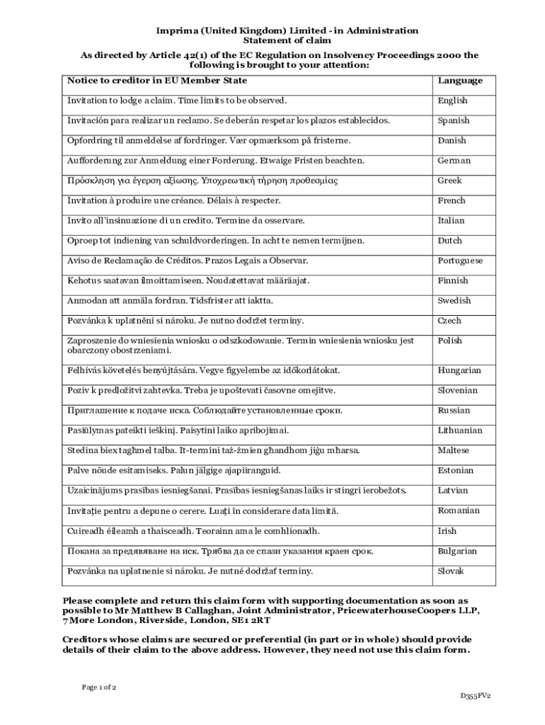 Fillable Online eldon-statement-of-claim.pdf Fax Email Print - pdfFiller