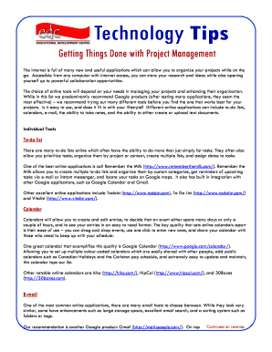 Fillable Online Technology Tips Fax Email Print - pdfFiller