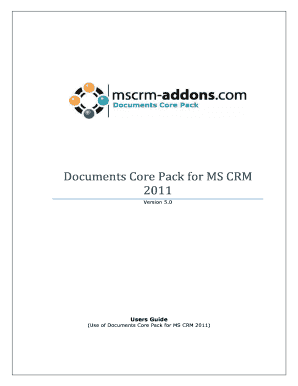 Fillable Online Documents Core Pack for MS CRM Fax Email Print - pdfFiller