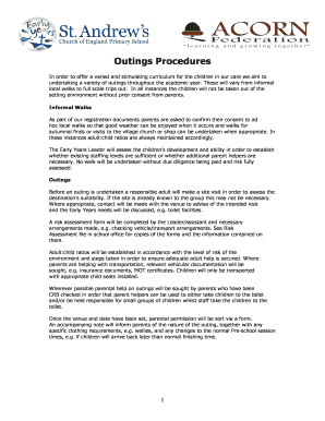 Fillable Online Outings Procedures Fax Email Print - pdfFiller