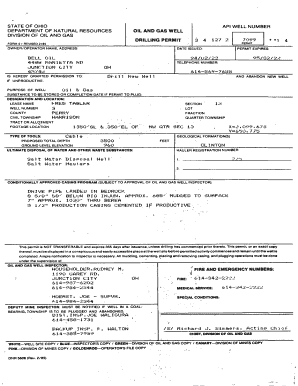 Fillable Online 3 4 DRILLING PERMIT 7099 127 :2 PERMIT FORM 51 ...