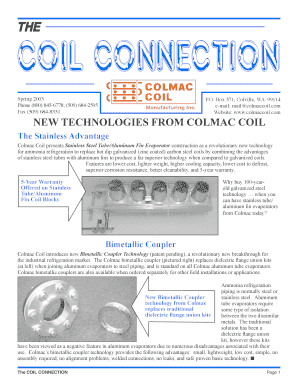 Fillable Online New technologies from colmac coil - Colmac Coil ...