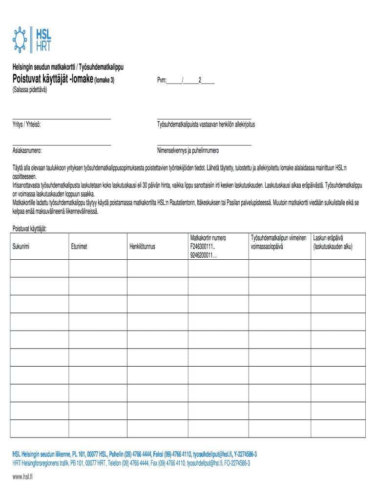 Fillable Online hsl Tyosuhdematkalippu lomake3.doc Fax Email Print ...