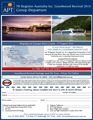 Fillable Online Expressions of Interest flyer -TR Registry Goodwood ...