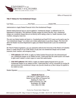 Fillable Online law udc Title IV Release Form Fax Email Print - pdfFiller