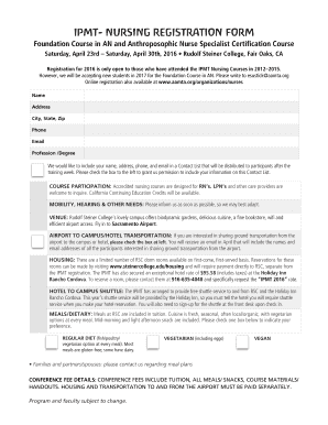 Fillable Online IPMT- NURSING REGISTRATION FORM - bAAMTAb Fax Email ...