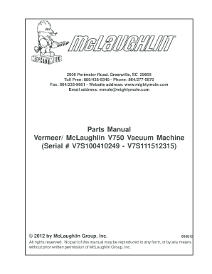 Fillable Online V750 Parts Manual SN V7S100410249 V7S111512315pmd Fax ...