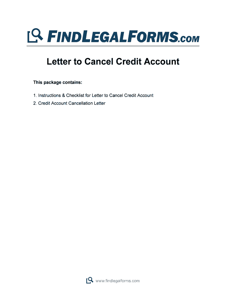 Credit Card Cancellation Letter - Fill Online, Printable, Fillable ...