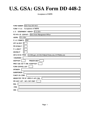 Fillable Online GSA bForm DD 448b-b2b - US Federal Forms Fax Email ...