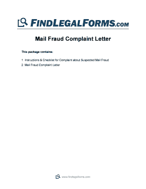 Fillable Online Mail Fraud Complaint Letter Fax Email Print - pdfFiller