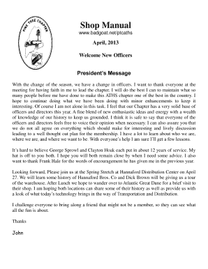 Fillable Online Welcome New Officers Fax Email Print - pdfFiller