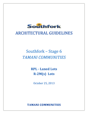 Fillable Online ARCHITECTURAL GUIDELINES Fax Email Print - pdfFiller