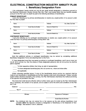 Fillable Online Annuity Beneficiary Form Fax Email Print - pdfFiller