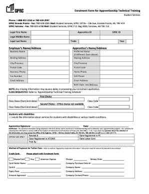 Fillable Online 2016-17 Apprenticeship Enrollment bFormb Fax Email ...