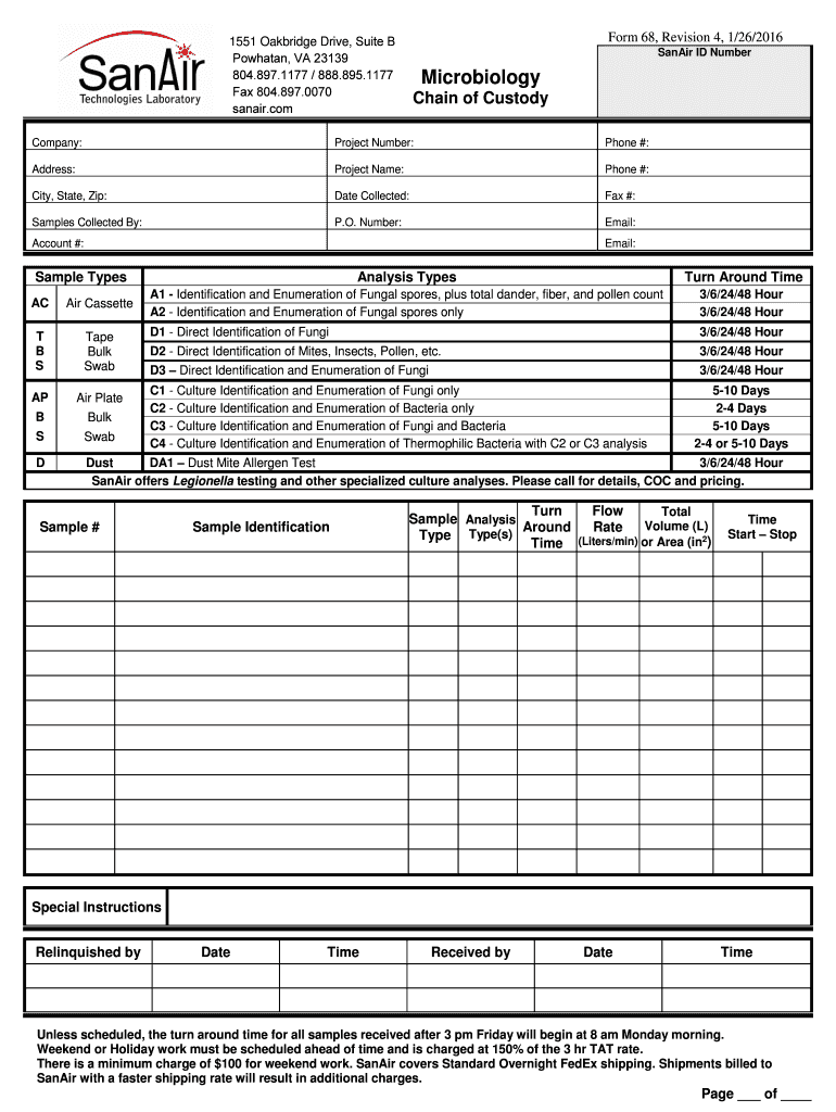 Fillable Online 1551 Oakbridge Drive Form 68 Revision 4 1262016 Fax ...