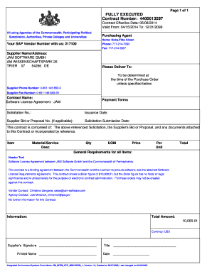 Fillable Online Page 1 of 1 FULLY EXECUTED Contract Number: 4400013297 ...