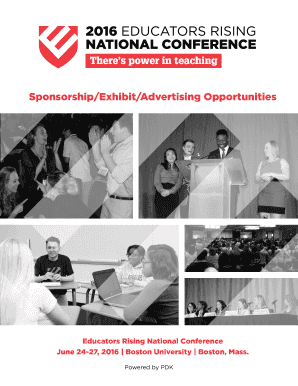 Fillable Online educatorsrising Sponsorship/Exhibit/Advertising ...