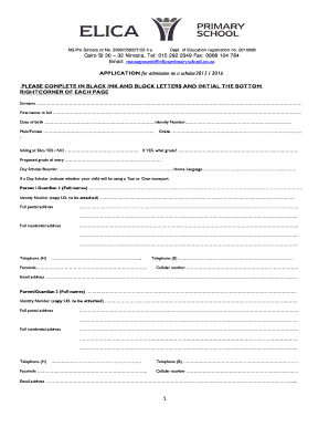 Elica Primary School - Fill and Sign Printable Template Online