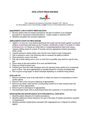 Fillable Online faculty gfcmsu ISOLATION PROCEDURES - faculty gfcmsu ...