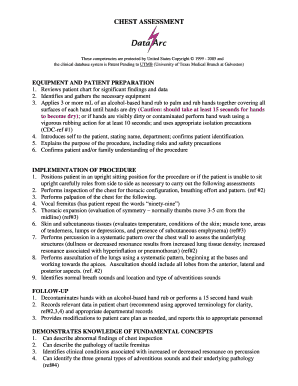 Fillable Online faculty gfcmsu CHEST ASSESSMENT Fax Email Print - pdfFiller
