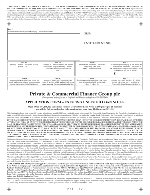 Fillable Online pcfg co THIS APPLICATION FORM WHICH IS PERSONAL TO THE ...
