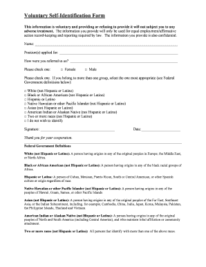 Fillable Online sipower Voluntary Self-Identification Form ...